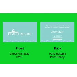 Beach Resort Business Card