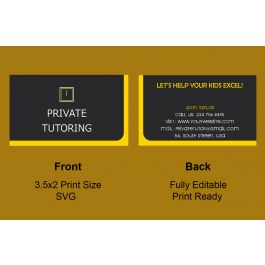 Private Tutoring Business Card