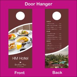 Restaurant Menu Door Hanger