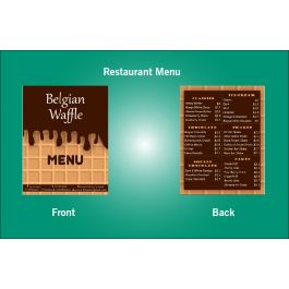Waffle Menu Design Template | Customize Menu Design Template