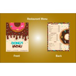 Donut Menu Design Template | Customize Menu Design Template