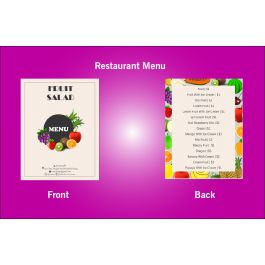 Fruit Salad Menu Design Template | Fruit Menu Design | DesignRiver