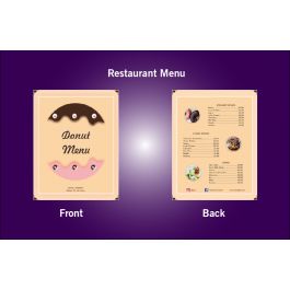 Donut Menu Design Template | Donut Menu Design | DesignRiver