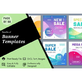 Top Banner Bundle Templates | Download Best Banners Templates Pack | 50 ...