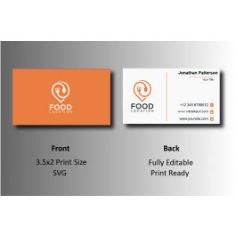 Food Restaurant Visiting Card Template