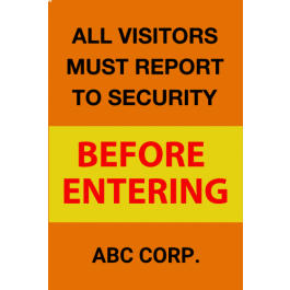 Security Sign Template | Printable Security Sign Template