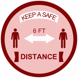 Corona Floor Sign for Distance | Covid-19 Sign Templates