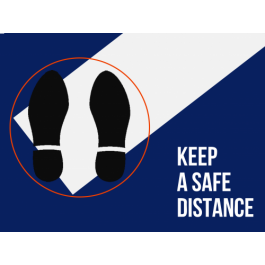 Social Distancing Floor Signage | Sign Design Templates