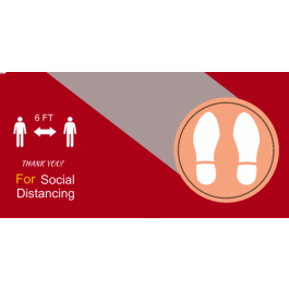 Social Distancing Floor Sign | Distancing Floor Decals