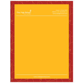 City High School Letterhead