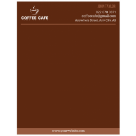 Coffee Cafe Letterhead