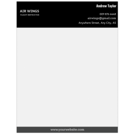 Air Wings Letterhead